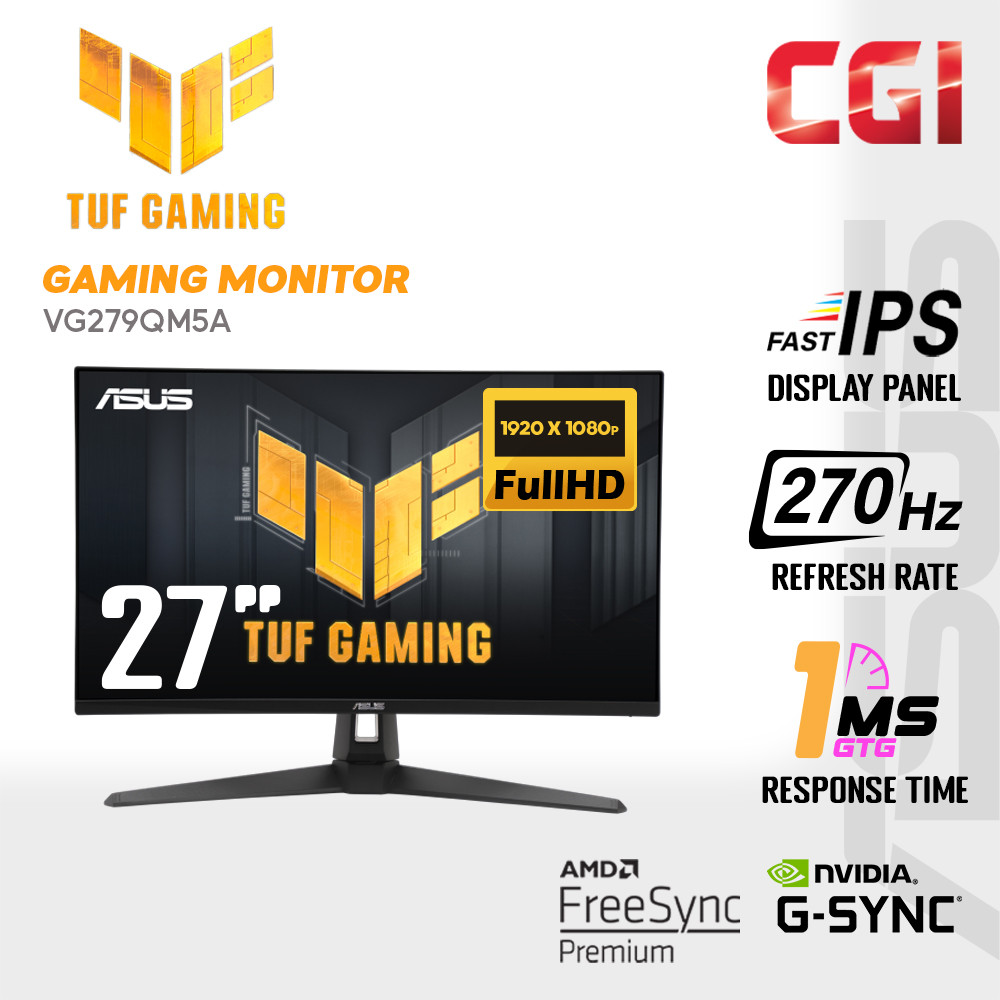 Asus 27" VG279QM5A TUF Gaming Series 5 Fast IPS FHD Freesync GSync ...